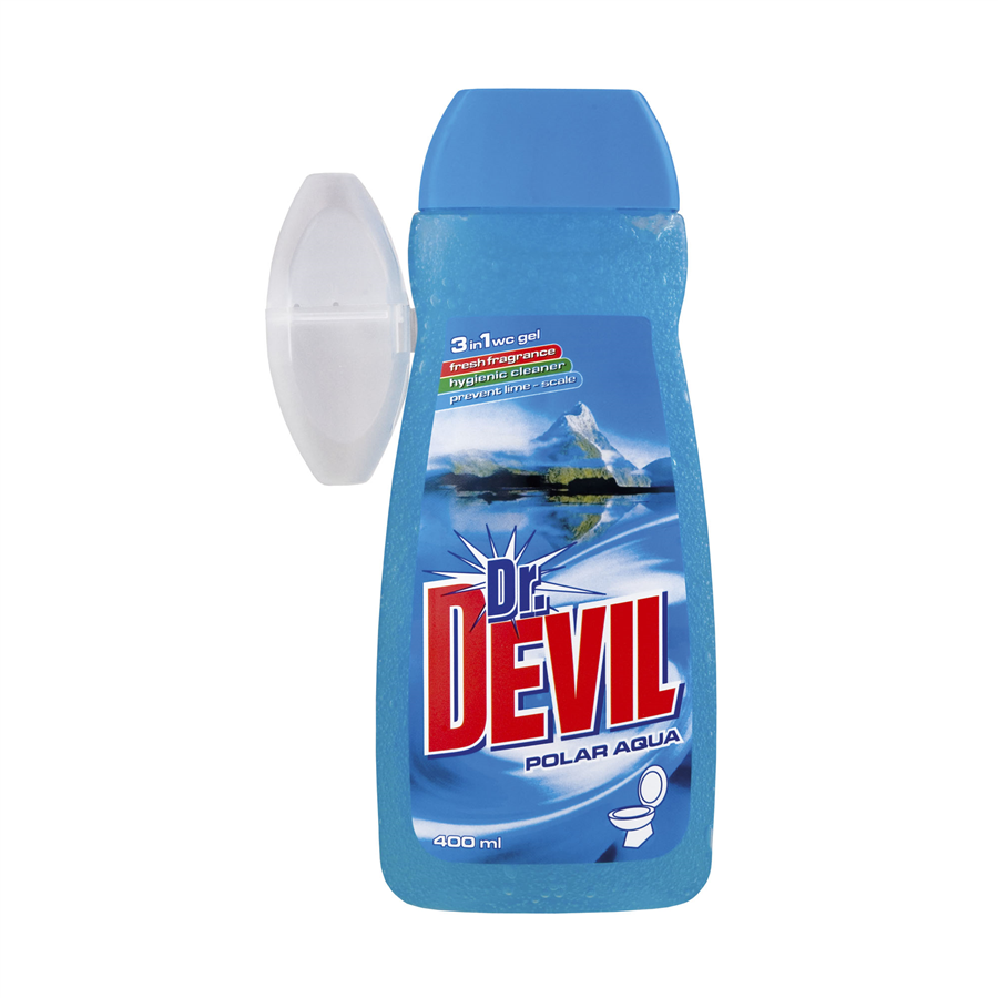 Dr. DEVIL WC gel s košíčkem 400ml 3in1 Polar aqua | Eshop AVIS TRADE